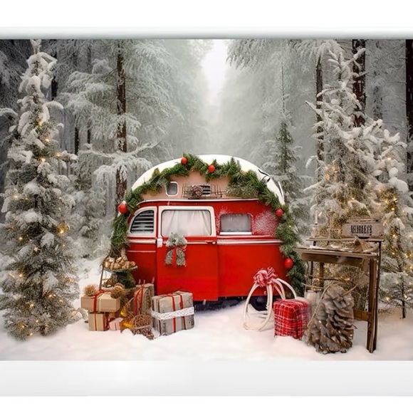 Holiday | Kate Brand Christmas Camping Photography Background | Poshmark